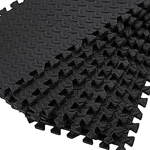 64 Pcs Baby Play Mat Interlocking Toddler Foam Mats Puzzle Playmat for Babies Square Foam Floor Mat for Gym, Nursery, Playroom (Black)