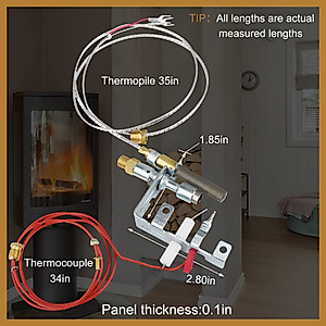Aowoil 14D0473 Gas Fireplace Pilot,ODS Pilot Assembly with New Thermocouple for Vent-Free Gas Fireplaces, Compatible with Lexington Forge, Majestic, Martin, and Monessen Gas Stoves and Gas Log Sets