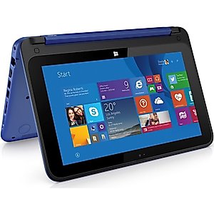 (Discontinued) HP Stream 11.6-Inch Convertible Touchscreen Laptop (Intel Celeron, 2 GB, 32 GB SSD, Blue) Includes Office 365 Personal for One Year