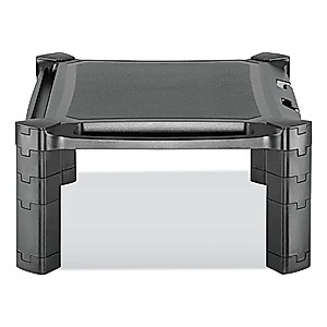 Innovera IVR55051 Large Monitor Stand With Cable Management, 12.99" X 17.1" X 6.6", Black, Supports 22 Lbs