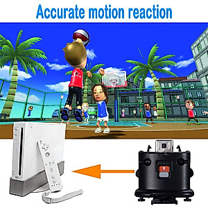 LACTIVX Wii Motion Plus Adapter, 2 Packs Upgraded Motion Attachment for Wii Remote Controller (Black)