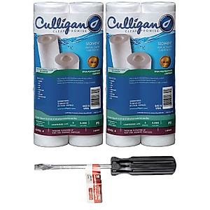 Culligan P5-D Level 4 5 Micron Sediment Filtration Replacement Cartridges (2, 9.75" H x 2.5" W x 2.5" D + PLEXTOOL(TM) BUNDLE)