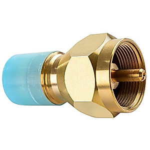 SHINESTAR Propane Refill Adapter for 1 lb Tanks, Fill 1 Pound Bottles from 20lb Tank, Propane Adapter 20 lb to 1 lb, Easy to Use, Solid Brass, 2 Set