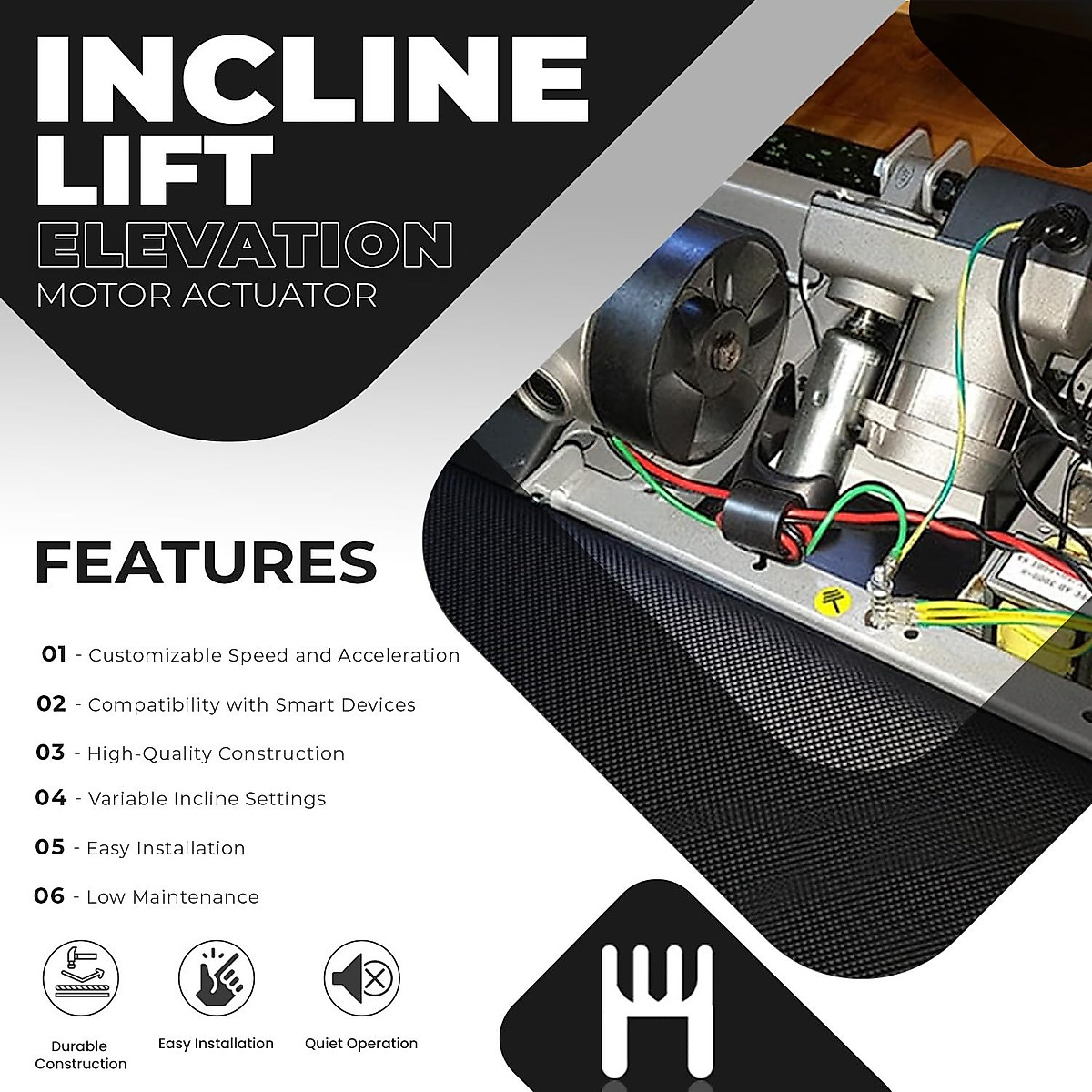 H.F Exchange Incline Lift Elevation Motor Linear Actuator 220V, 50/60 HZ, Exercise Equipment for Treadmill, Heavy Duty Quiet Operation, P/N 352008 Works with Freemotion Pro-Form Pro 2000