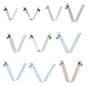 LIXADA 6pcs Kayak Paddle Spring Clips Tent Pole Clips Push Button Spring Snap Clip Locking Tube Pin