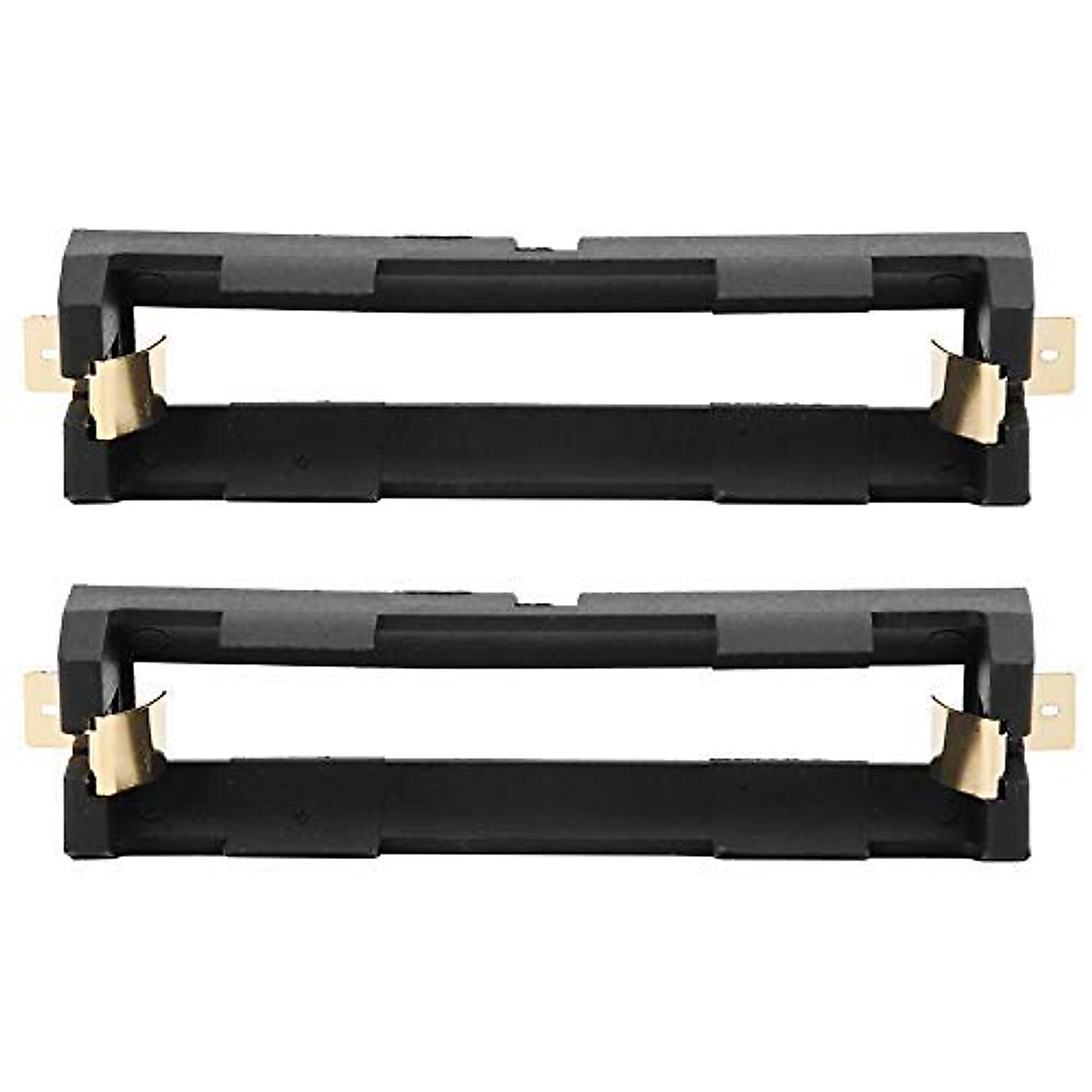 Rechargeable Battery Charger, 2Pcs Black Rechargeable Single Battery Charger Case Battery Holder Box Battery Storage Container for SMD DIY Charging Power Supply