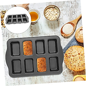 Carbon Steel Loaf Tins Mini Loaf Pans for Bread Baking Square Muffin Pan Oven Cake Pan Mini Bread Pans for Baking Oven Bread Pan Washable Baking Pan Bakery Baking Pan Baking Supply