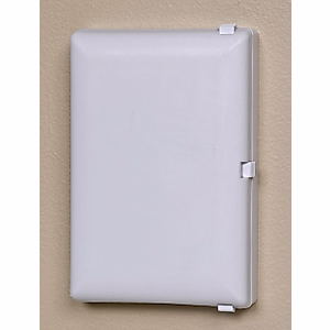 Child Be Safe, Baby Toddler Pet Resistant Electrical Safety Cover Guard for Home and Business, Made in USA, Compatible with Decora Leviton Legrand, Modern Wide Outlet Switch (1 Count, White)