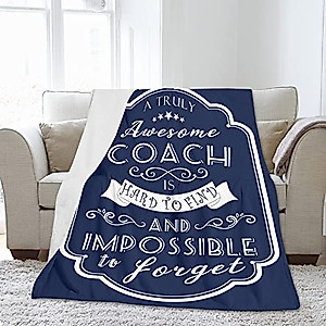 Coach Gift for Men Women - Sports Coach Appreciation Gift Blanket 60"x50" - Best Coach Gift - Thank You Coach Gift for Men Women - End of Season Gift - Birthday Team Gift for Best Coach Throw Blanket