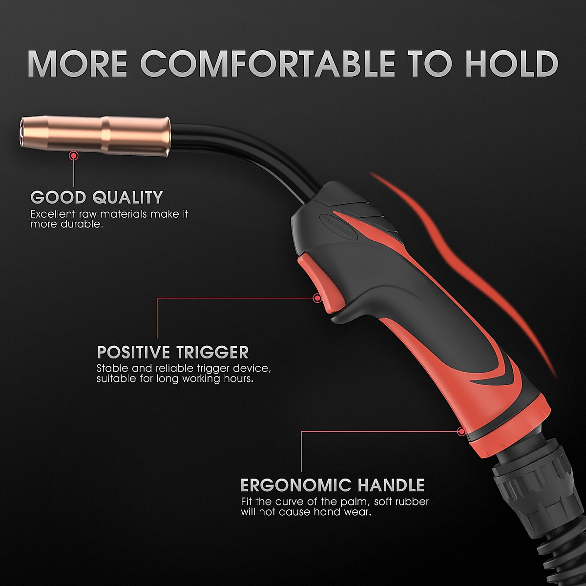 YESWELDER MIG Welding Gun Torch Stinger 15ft (4.5m) 250Amp Replacement for Lincoln Magnum 250L K533-7