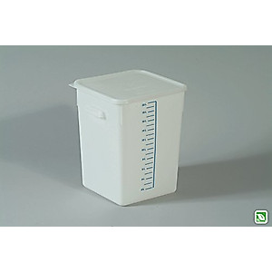 Rubbermaid Commercial Products Lid SQ SSC, White, Reduce Cross-Contamination in Kitchen/Restaurant/Cafeteria for Wet/Dry Food Storage, Pack of 6