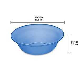 Sterilite Set of Two 49 Ounce/1.4 Liter Bowls, Turquoise Blue Tint, 12-Pack