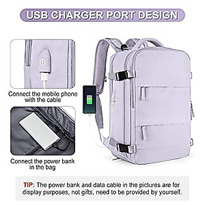 Carry On Backpack Personal Item Travel Backpack For Women Airline/Flight Approved Waterproof Sports Luggage Casual Daypack Small Hiking Backpack Purple