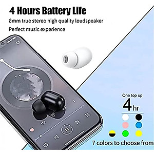 Aioweika 1 Pc Bluetooth 5.0 Headphones Single Ear Stereo Sound in-Ear Earbuds Waterproof Sports Compatible Mini Earphones
