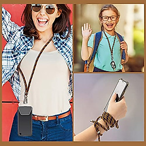 Rulnfichy Key Lanyard for Women Men Girls, Crossbody Cell Phone Lanyards for Around The Neck, Anti Theft Keychain with Adjustable Shoulder Strap, Compatible with Most Phones (‎‎Dazzling)