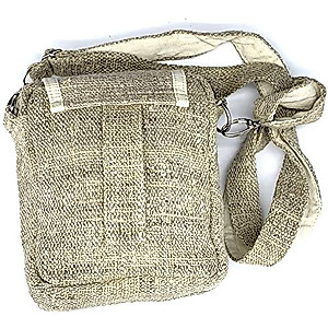 Unique design four pocket Hemp Hobo Passport crossbody bag Hippie Bag Festival Bag Travel Bag 100% Himalaya Hemp FAIR TRADE | Handmade with Love.