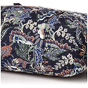 Vera Bradley Women's Cotton Deluxe Vera Tote Bag, Java Navy Camo - Recycled Cotton, One Size