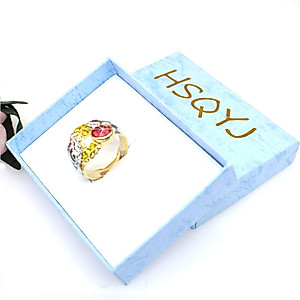 Dragon Ring Shiny Inlay Red Crystal Rhinestone Ring Uniquely Stylish 3D Dragon Shape Band Rings Gothic Hip Hop Punk Party Jewelry Gifts for Men Women (7)