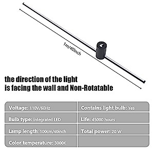 TFCFL 1Pc LED Linear Wall Lamp Modern Outdoor Long Strip Wall Mount Lighting Fixture IP67 Waterproof Garden Porch Sconce Lantern Sconces Luminaire/Bedroom Bedside Licht