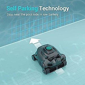 AIPER Elite Pro Cordless Robotic Pool Cleaner, Wall-Climbing Automatic Pool Vacuum Cleaner, 120 Mins Running Time and Fast Charging, Ideal for Above & In-Ground Swimming Pools up to 60 Feet