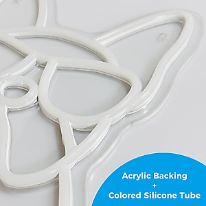 iPuppy French Bulldog Neon Sign Frenchie Wearing Glasses LED Neon Lights Fench Bulldog Accessories Decor Frenchie Decor French Bulldog Gifts