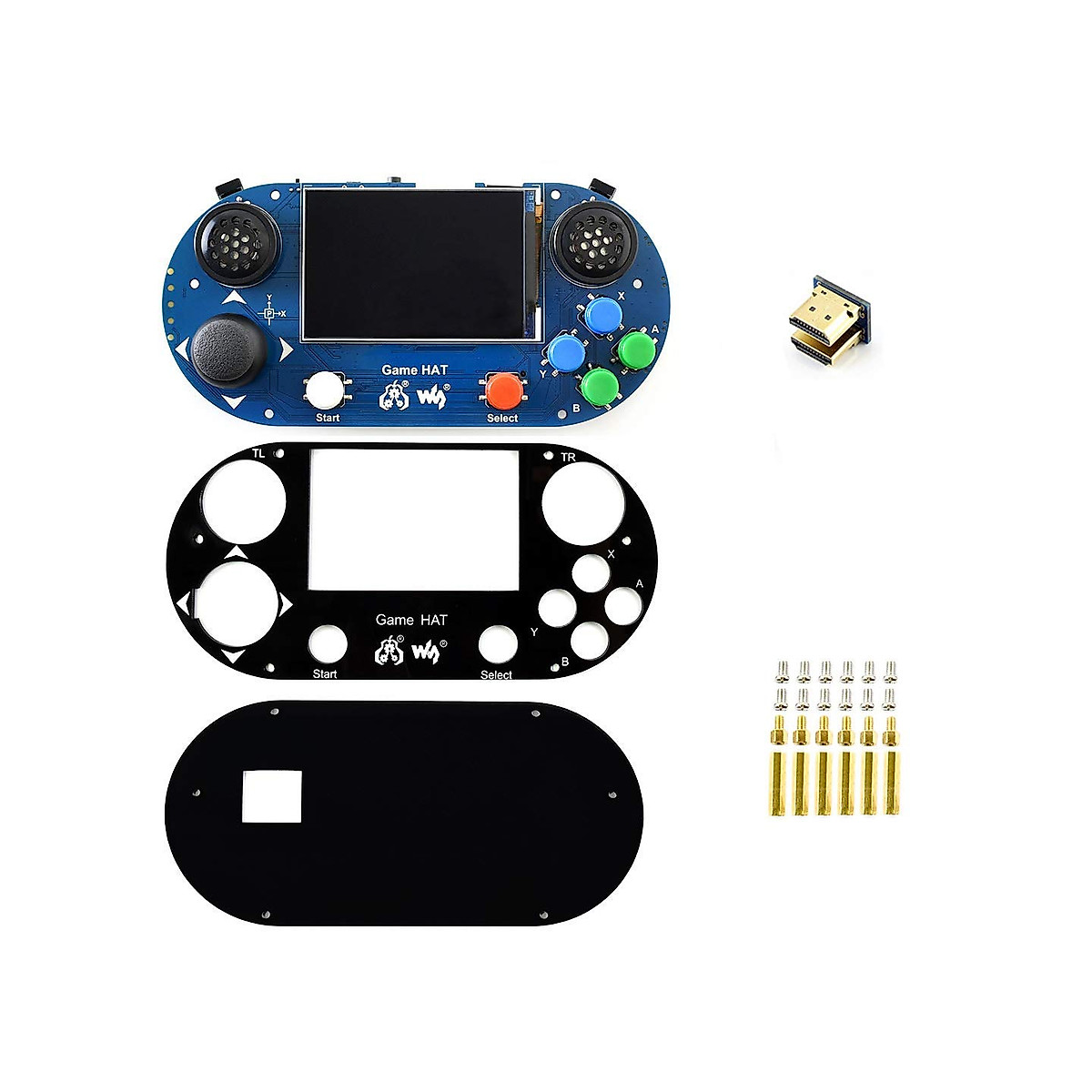 Game HAT/Game Console/Gamepad Kit for Raspberry Pi A+/B+/2B/3B/3B+/Zero W with 3.5inch IPS Screen 480x320 60 Frame