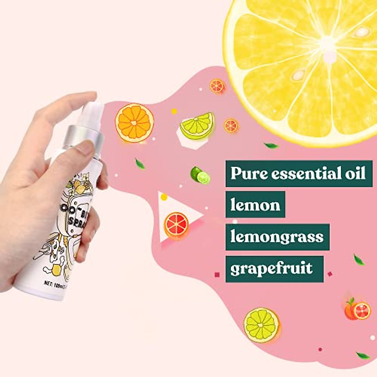 Clean-n-Fresh Toilet Spray, 7 Fl.oz Poo Spray | Up to 800+ Uses, 100% Natural Plant Essential Oil Citrus Scent, Bathroom Deodorizer…