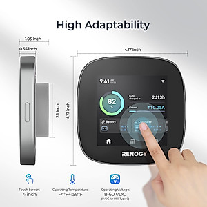 Renogy 50 Amp MPPT Charge Controller 12V MPPT Solar Charge Controller & ONE Core: All-in-one Off-Grid Energy Monitoring Panel with RV Leveling System