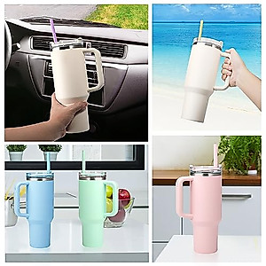 Replacement Straw for Stanley 40 oz 30 oz Cup Tumbler,4Pack Reusable Silicone Straws with Straw Covers Accessories for Stanley Bottles with Cleaning Brush