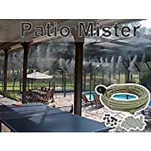 Patio Misting System - for Backyard, Patio, Gazebos, Pool and Play ares - with Brass/Stainless Steel Nozzles - Do it Yourself Misting System - Easy to Expand