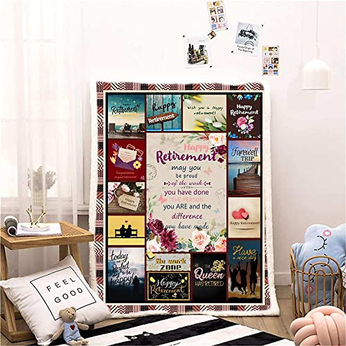 Retirement Gifts for Women Men 2022 Throw Blanket ,Retirement Appreciation Gifts for Boss Coworkers,Retire Party Gifts for Friends,Grandma,Teachers,Nurses Soft Throw Blankets (RETIRED,50"x 60")