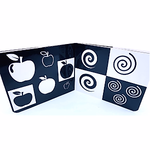 Bobu Baby High Contrast Shapes & Visual Stimulation for Infants | Black & White, Vibrant & Stimulating for Your Child | Extra Thick Non Rip Pages