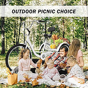 Fung-hwang Adult Tricycle 7 Speed Three Wheel Tricycle for Adults, 24 inch Womens Beach Cruiser Bike with Large Basket Adult Trikes for Men and Women
