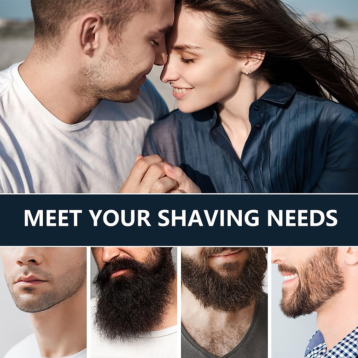 Electric Razor for Men, kensen Rechargeable Men's Rotary Shaver Cordless, Waterproof, Wet & Dry, 3D Magnetic Floating Head, LED Display – The Ultimate Electric Razor for Men's Shaving