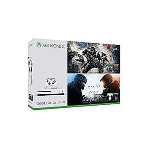 Xbox One S 500GB Console - Gears of War & Halo Special Edition Bundle