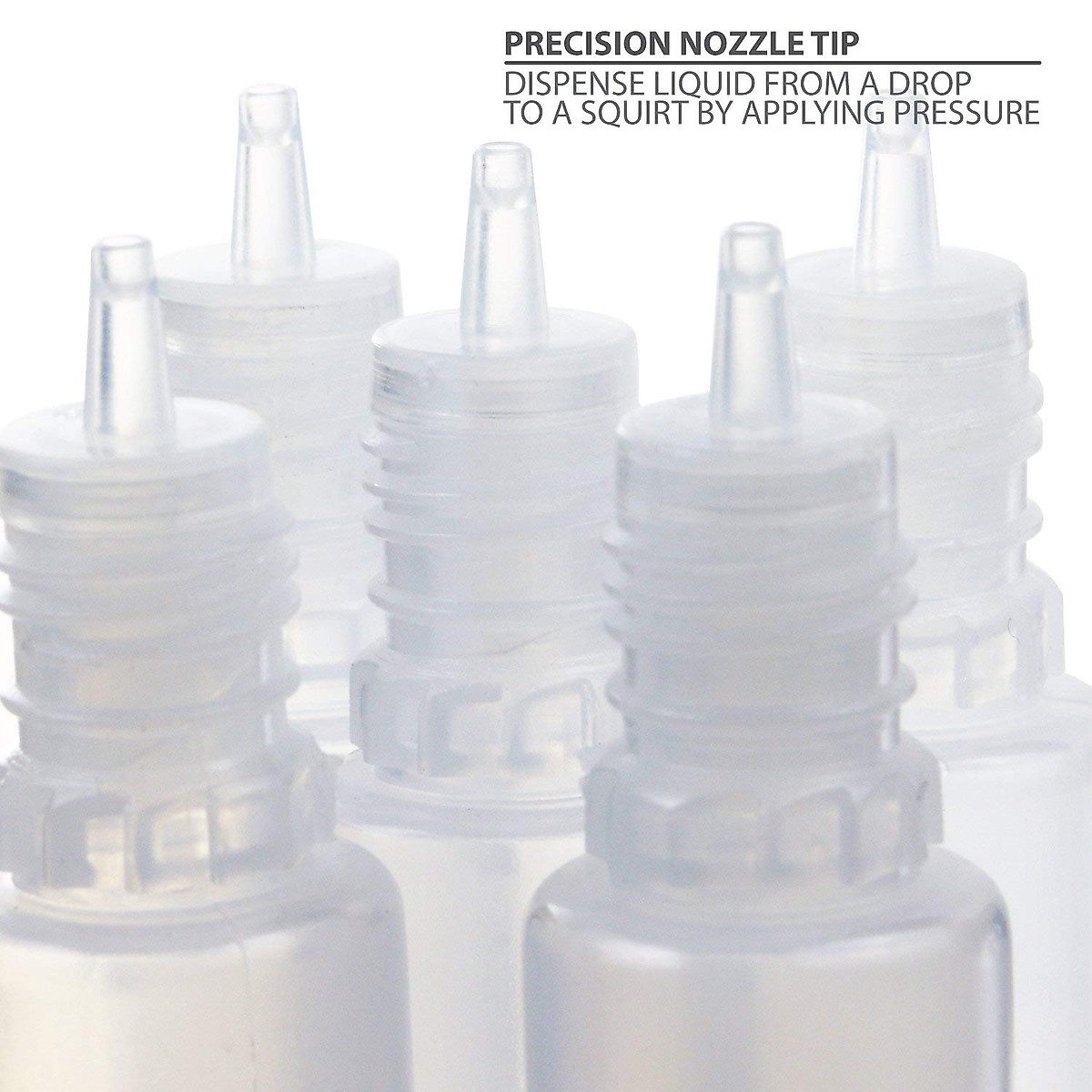 20 Pack 30mL LDPE Plastic Unicorn Dropper Bottle 1 oz E-liquid Ink Liquid Applicator Squeezable Bottles with Childproof Cap and Thin Tip (Black)