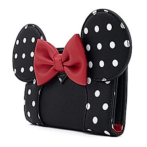Loungefly x Disney Minnie Mouse Polka Dot Cosplay Flap Wallet (One Size, Black/White/Red)