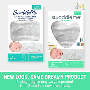 SwaddleMe by Ingenuity Original Swaddle - Size Large, 3-6 Months, 3 Count (Pack of 1) (Mountaineer)