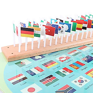 Flags of The World-Montessori Materials Geography Educational Tools Preschool Early at-Home Learning Toys