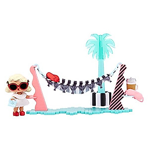 LOL Surprise OMG House of Surprises Vacay Lounge Playset with Leading Baby Collectible Doll with 8 Surprises, Dollhouse Accessories, Holiday Toy, Great Gift for Kids Ages 4 5 6+ Years Old & Collectors