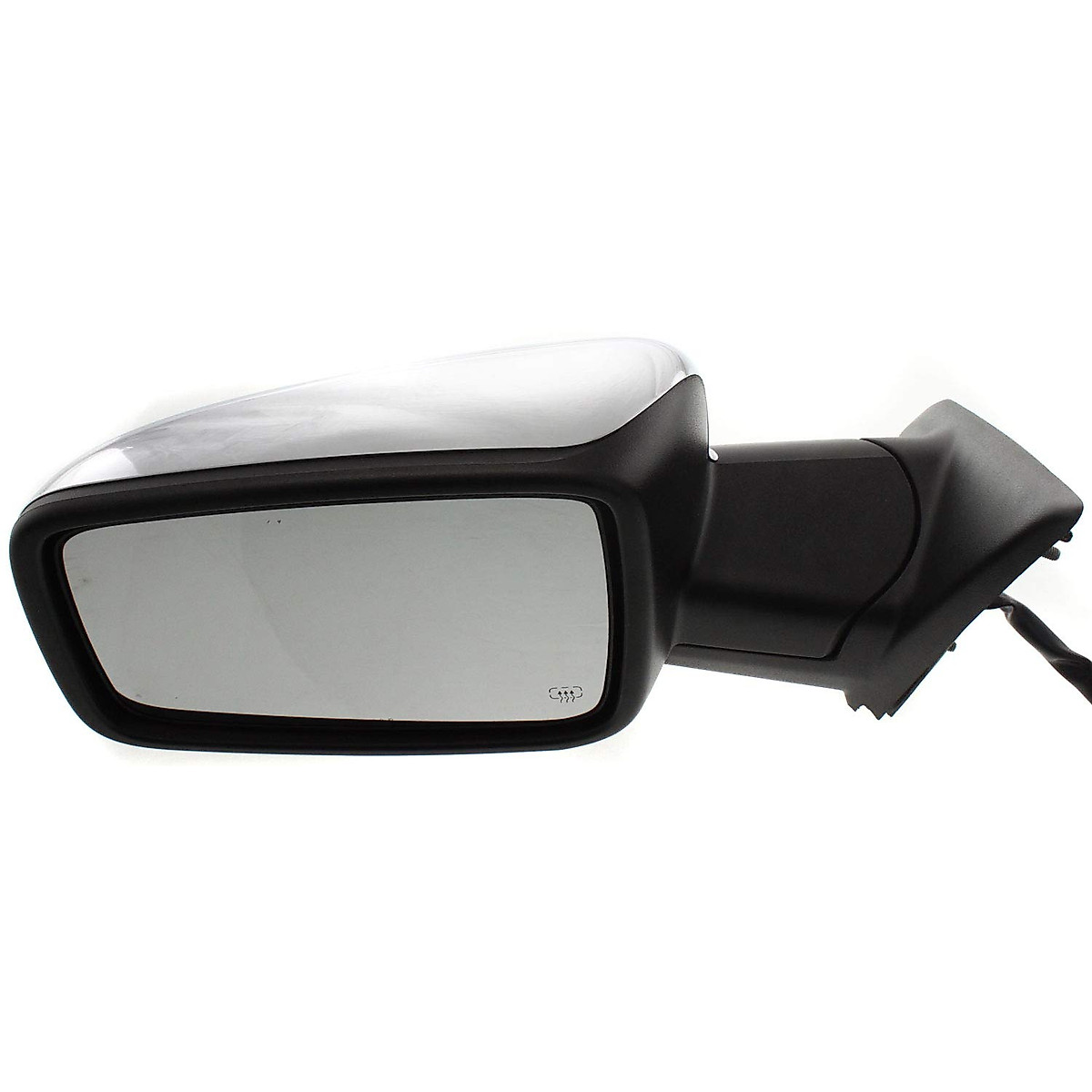 Kool Vue Left Power Heated Door Mirror Compatible With Dodge Ram 1500 2009 With Signal Light, Memory & Puddle Lamp Chrome