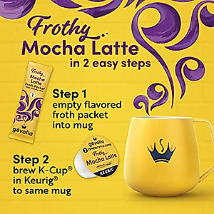 Gevalia Frothy 2-Step Mocha Latte Espresso Keurig K-Cup® Coffee Pods & Froth Packets Kit (6 ct Box)