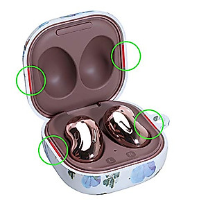 PC Plastic Hard Shell Case Cover for Galaxy Buds Live 2020/Galaxy Buds Pro 2021with Carabiner Anti-Lost & Shockproof Skin Accessories Compatible 2021 Latest Samsung Galaxy Buds 2 (Petal-Blue)