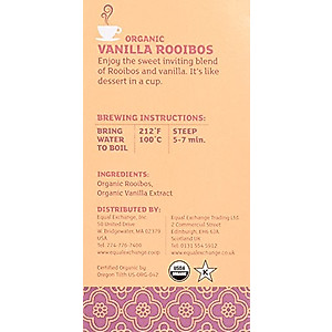 Equal Exchange Organic Vanilla Rooibos Tea, 20-Count (Pack of 3)