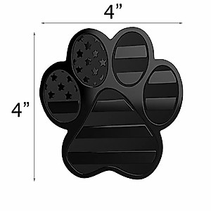 Dog Paw Foot Metal Hitch Cover with Anti-Rattle Pin Bolt (Fits 2" Receiver, Black)