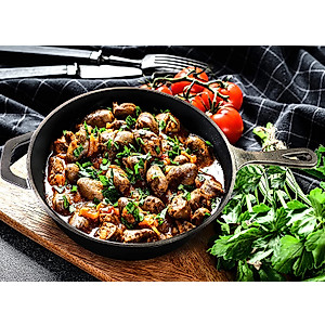 Utopia Kitchen 12 Inch Pre-Seasoned Cast iron Skillet - Frying Pan - Safe Grill Cookware for indoor & Outdoor Use - Chef's Pan - Cast Iron Pan (Black)