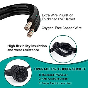 Solibting Outdoor String Lights Patio Lights 24Ft with 10 LED Dimmable Edison Waterproof Shatterproof Bulb and Commercial Grade Weatherproof Strand Heavy-Duty Outside Decorative Cafe, Bistro, Party