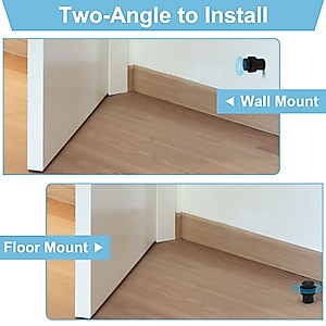 RealPlus Door Stopper Cylindrical Floor Mount Door Stop Stainless Steel 2 inch, Pack of 6