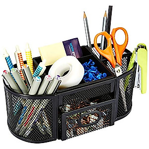 Amazon Basics Mesh Desk Organizer, Black