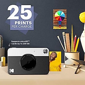 Kodak Printomatic Digital Instant Print Camera (Blue) & Printomatic Digital Instant Print Camera (Black) & Printomatic Digital Instant Print Camera (Pink)